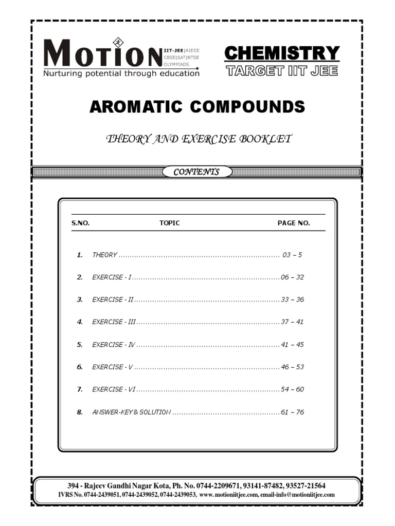 Aromatic Compounds Theory & Exercises | PDF | Art | Technology ...
