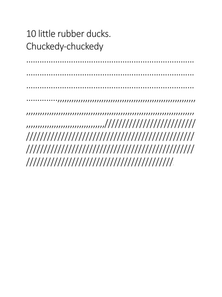 10 Little Rubber Ducks Poem | PDF