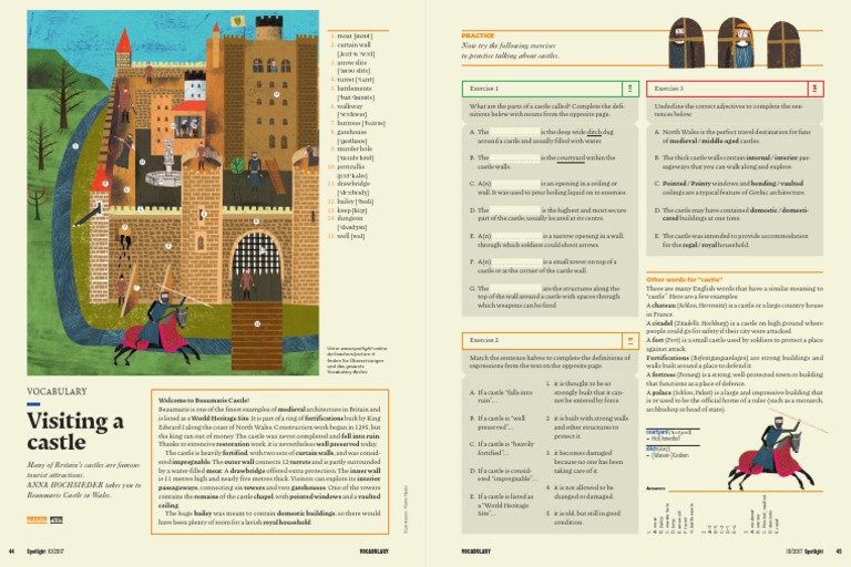 Castle Vocabulary and Features | PDF | Castle | Tourist Attractions