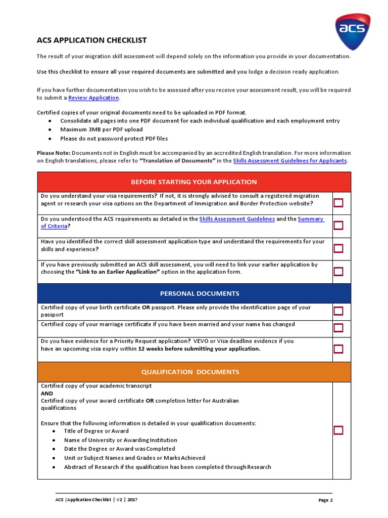 Application Checklist PDF | PDF | Travel Visa | Academic Degree