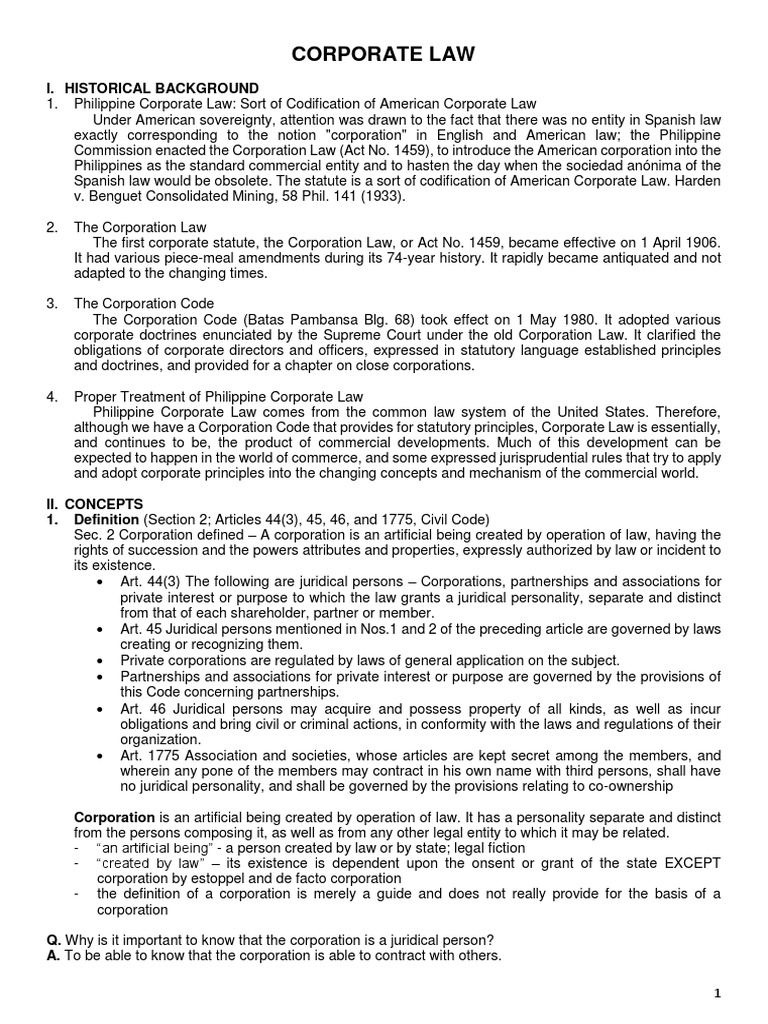 Corporate Law | PDF | Corporations | Partnership