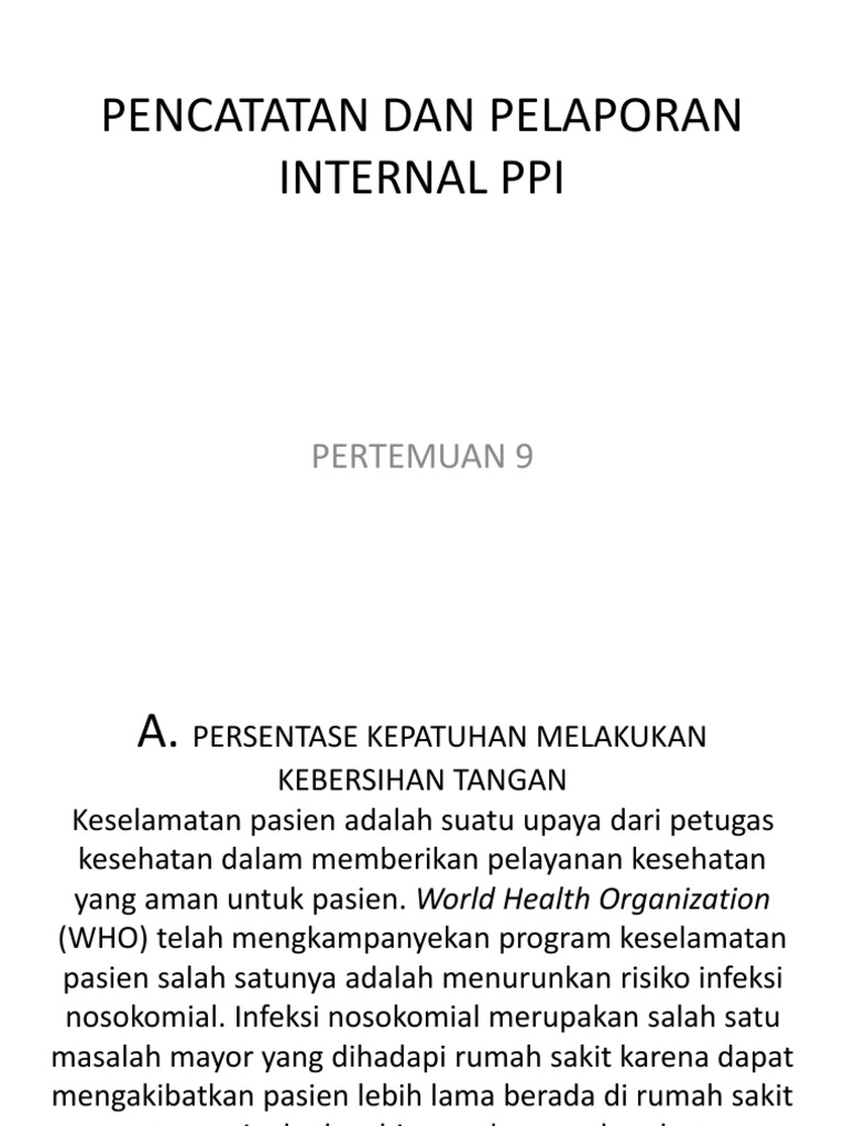 Pencatatan Dan Pelaporan Internal Ppi | PDF