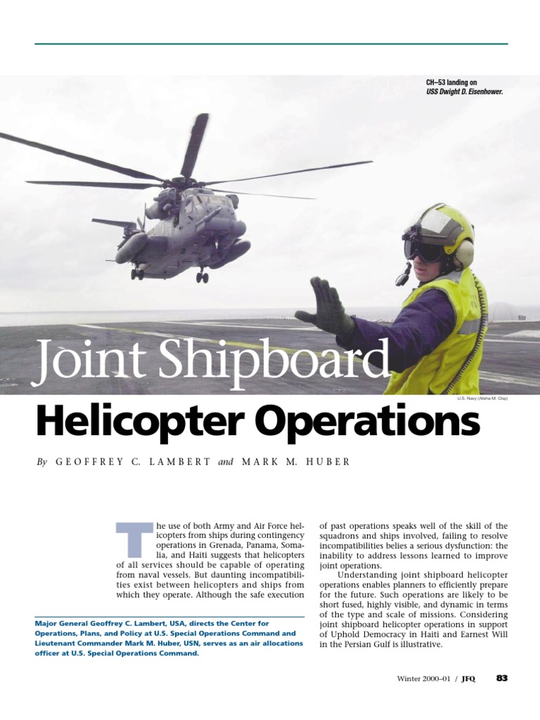 Joint Shipboard: Helicopter Operations | PDF | United States Navy ...