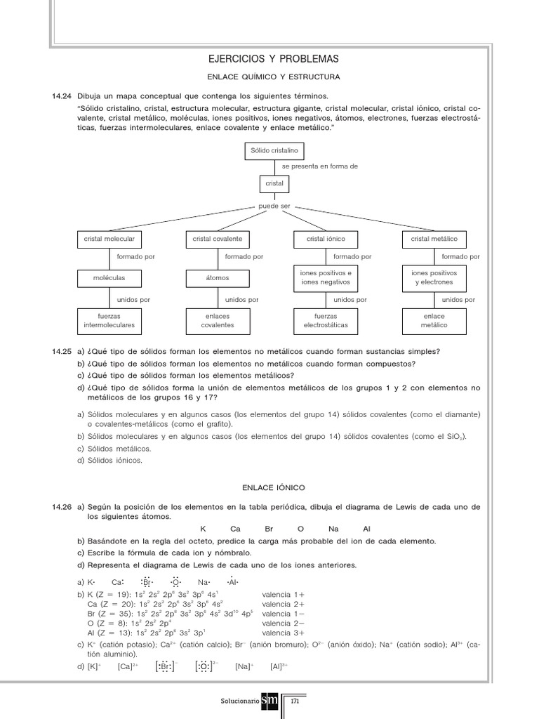Solucionario Tema 3 Fyq | PDF | Enlace químico | Enlace covalente