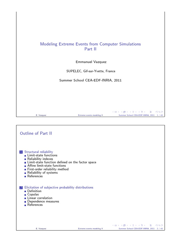 Modeling Extreme Events From Computer Simulations | PDF | Correlation And Dependence ...