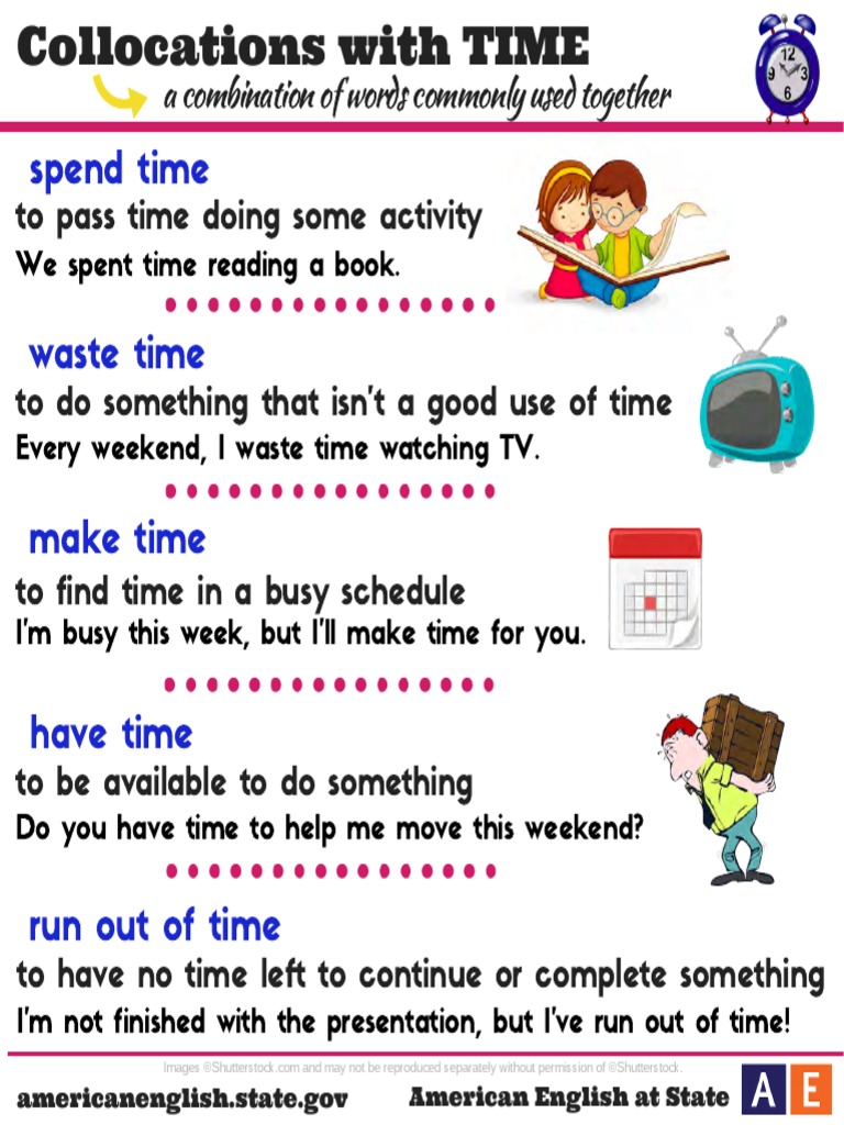 Common Collocations Involving Time: Spending, Wasting, Making and ...
