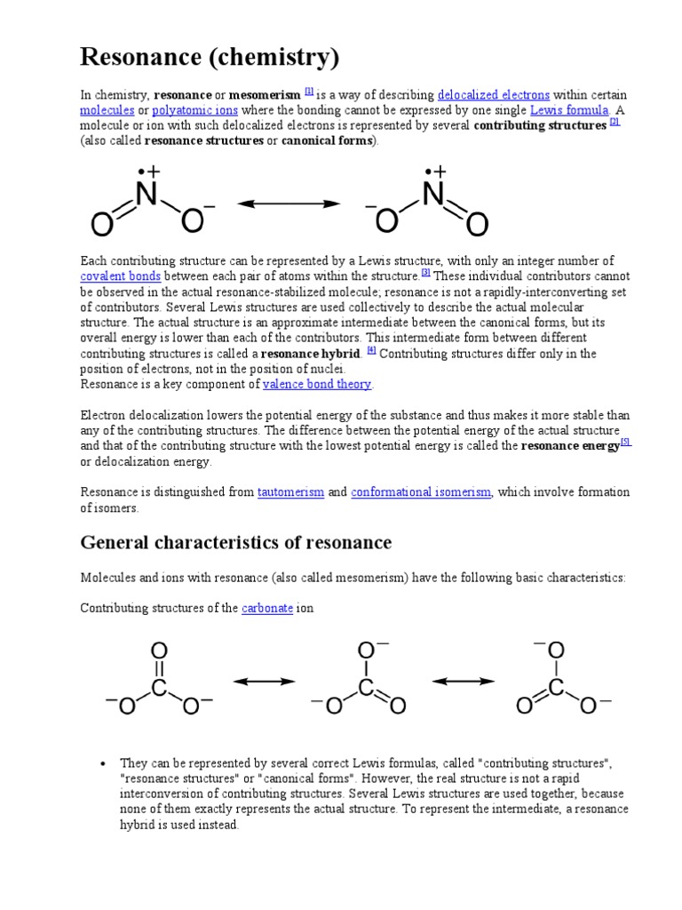 Resonance | Chemical Bond | Covalent Bond