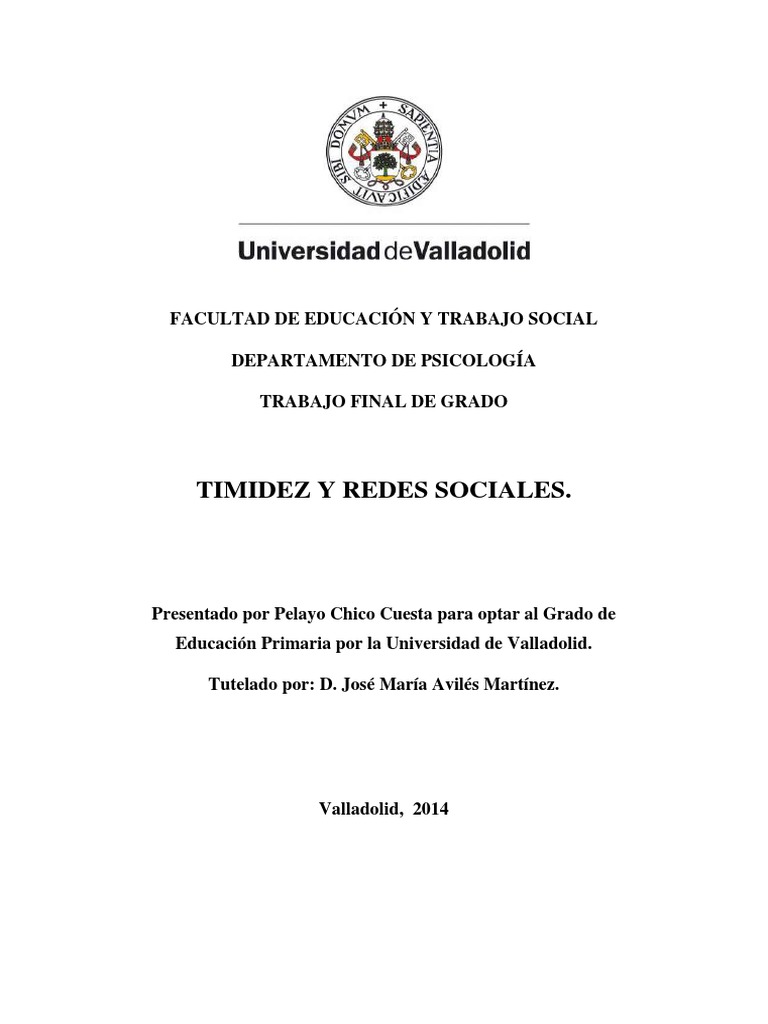 TFG-G 867 | PDF | Timidez | Desorden de ansiedad social