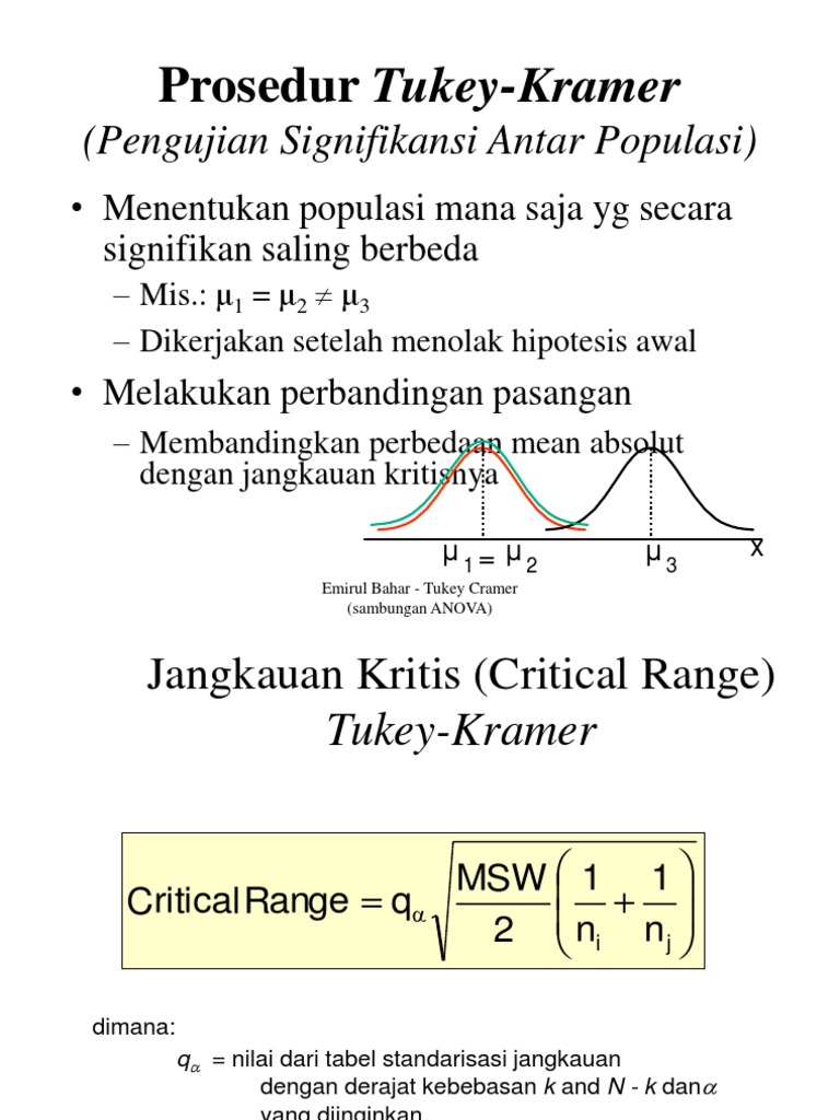 Prosedur Tukey Kramer | PDF