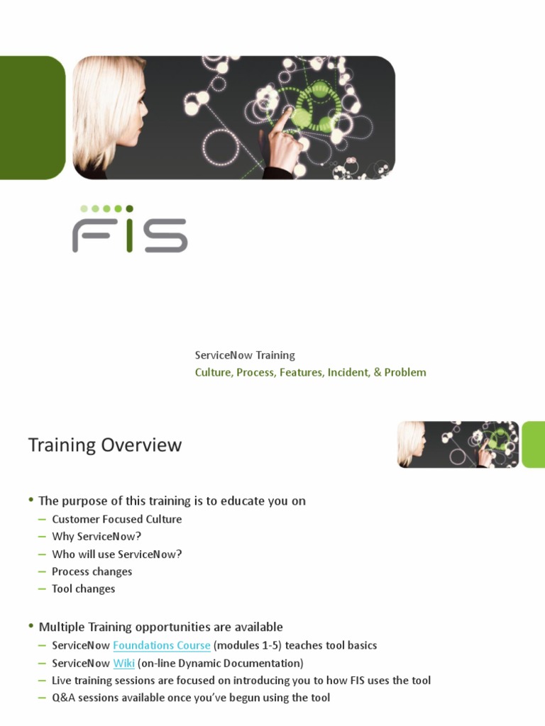 ServiceNow Training Overview and Resources | PDF | Information ...