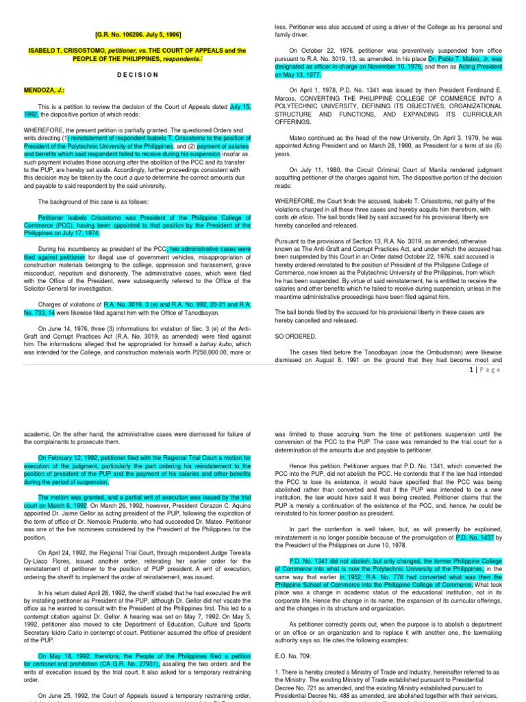 Eo 292 | PDF | Mootness | Board Of Directors