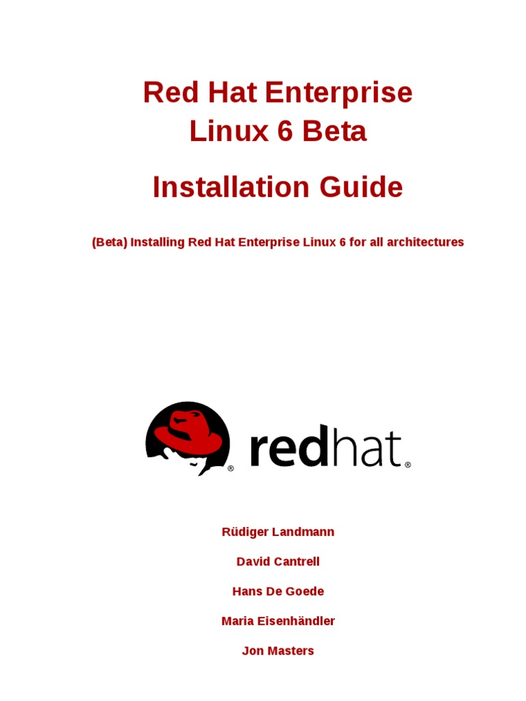 Red Hat Enterprise Linux 6 Installation Guide en US | PDF | Booting | Linux