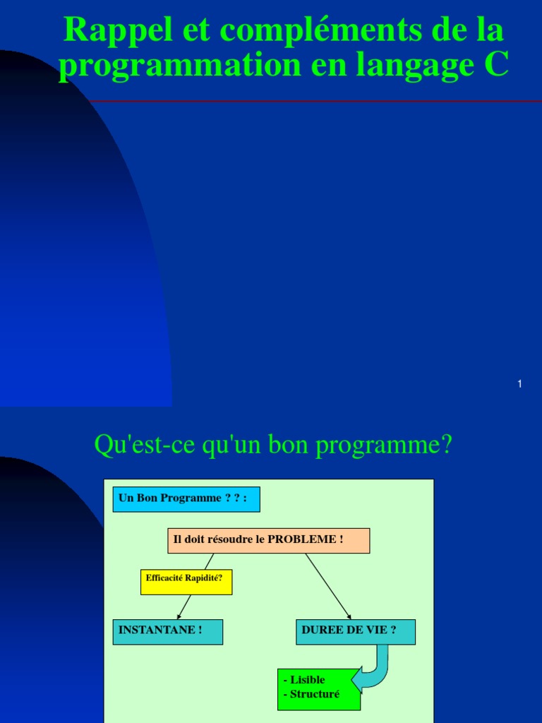 Langage C | PDF | Structure de contrôle | C (Langage de programmation)