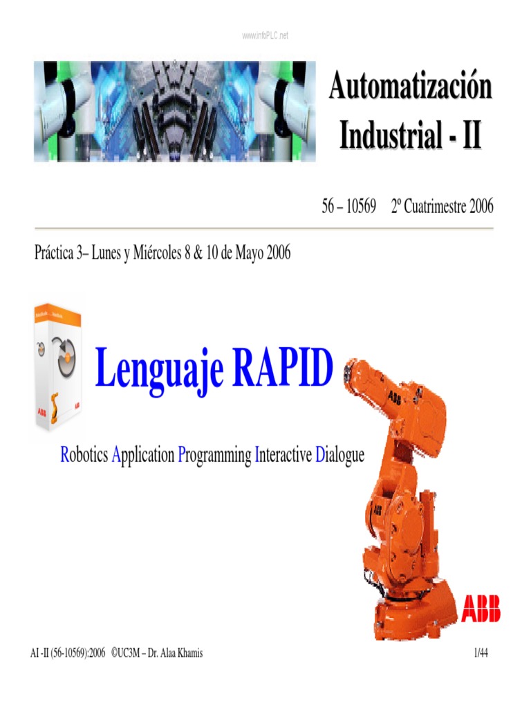 Programación Robots ABB | PDF | Lenguaje de programación | Flujo de control