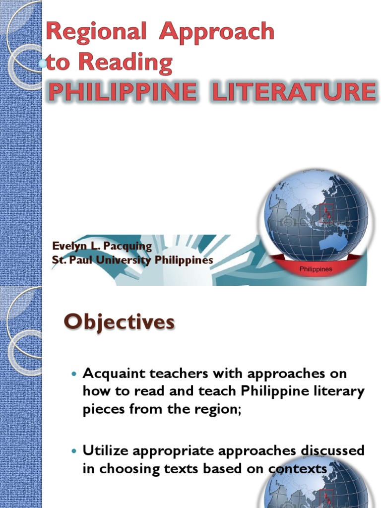 A.1.0 Regional Approach to Reading Philippine Literature | Philippines ...