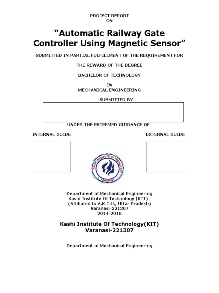 Automatic Railway Gate Controller Report | PDF | Relay | Switch