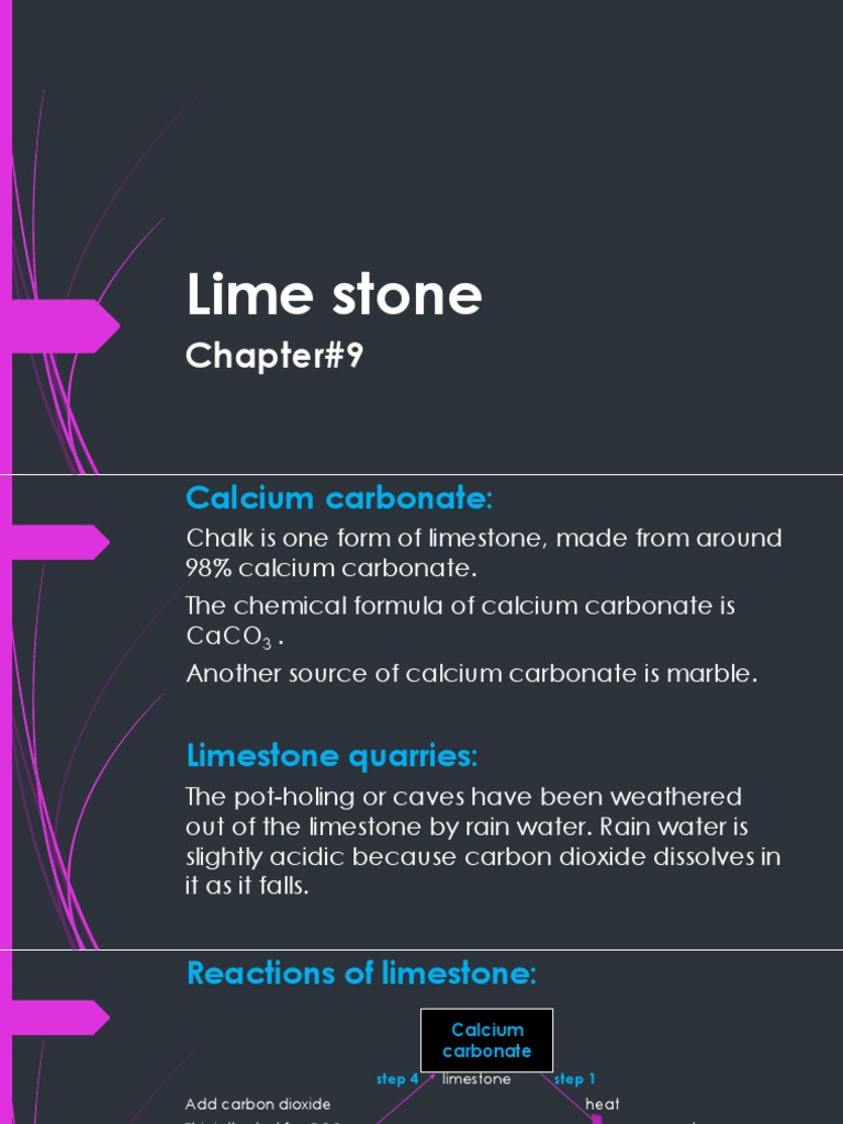 Chemical Formula and Uses of Limestone | PDF | Concrete | Carbonate
