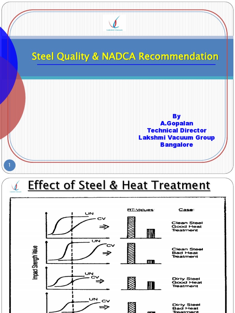 5.0.steel Quality & NADCA Recomandation | PDF
