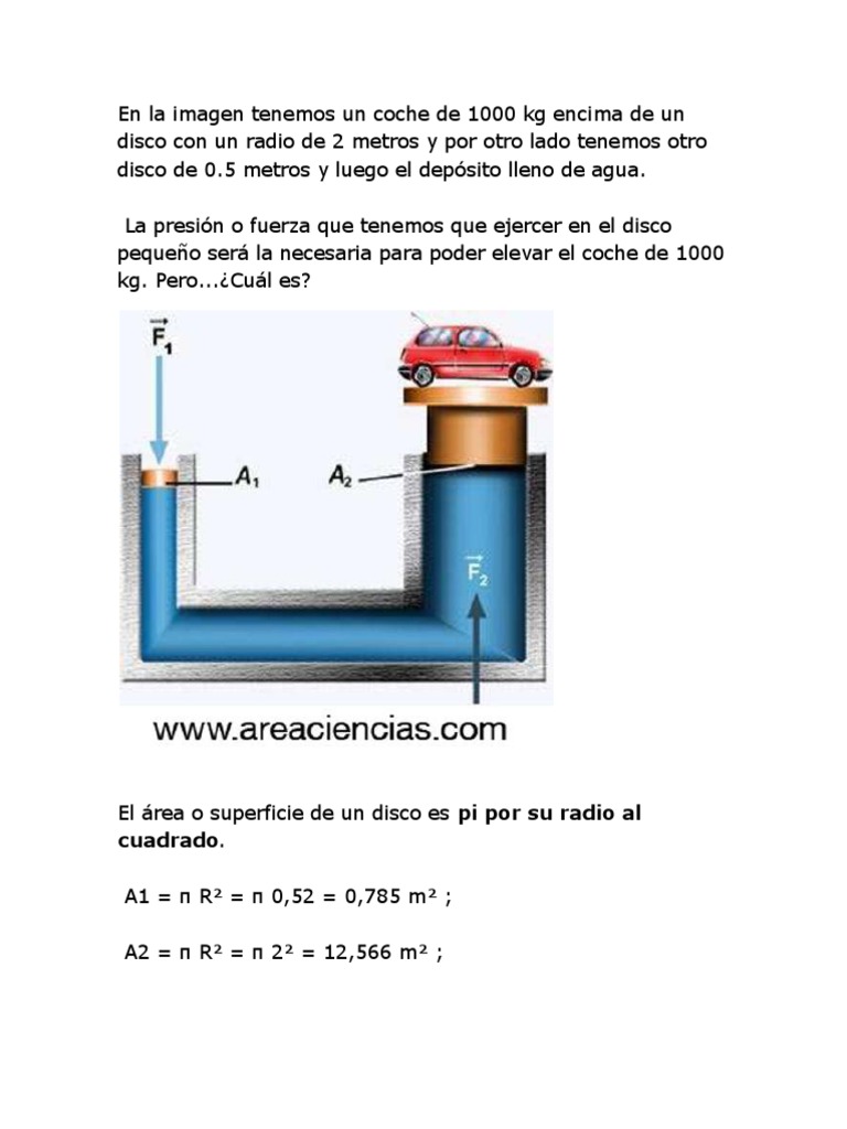 Ejercicios de Principio de Pascal | PDF