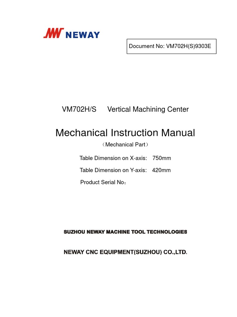 VM702H (S) 9303e | PDF | Numerical Control | Switch