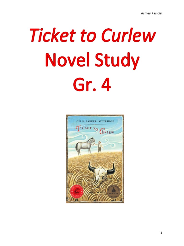 Grade 4 Novel Study: A Ticket to Curlew | PDF | Narrative | Reading ...