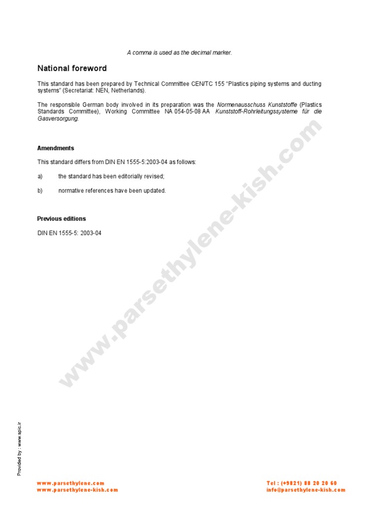 Standard - en 1555-5 | PDF | Polyethylene | Pipe (Fluid Conveyance)