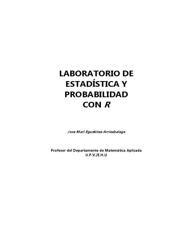 Estadistica Con R | PDF | Estadísticas | Programa de computadora