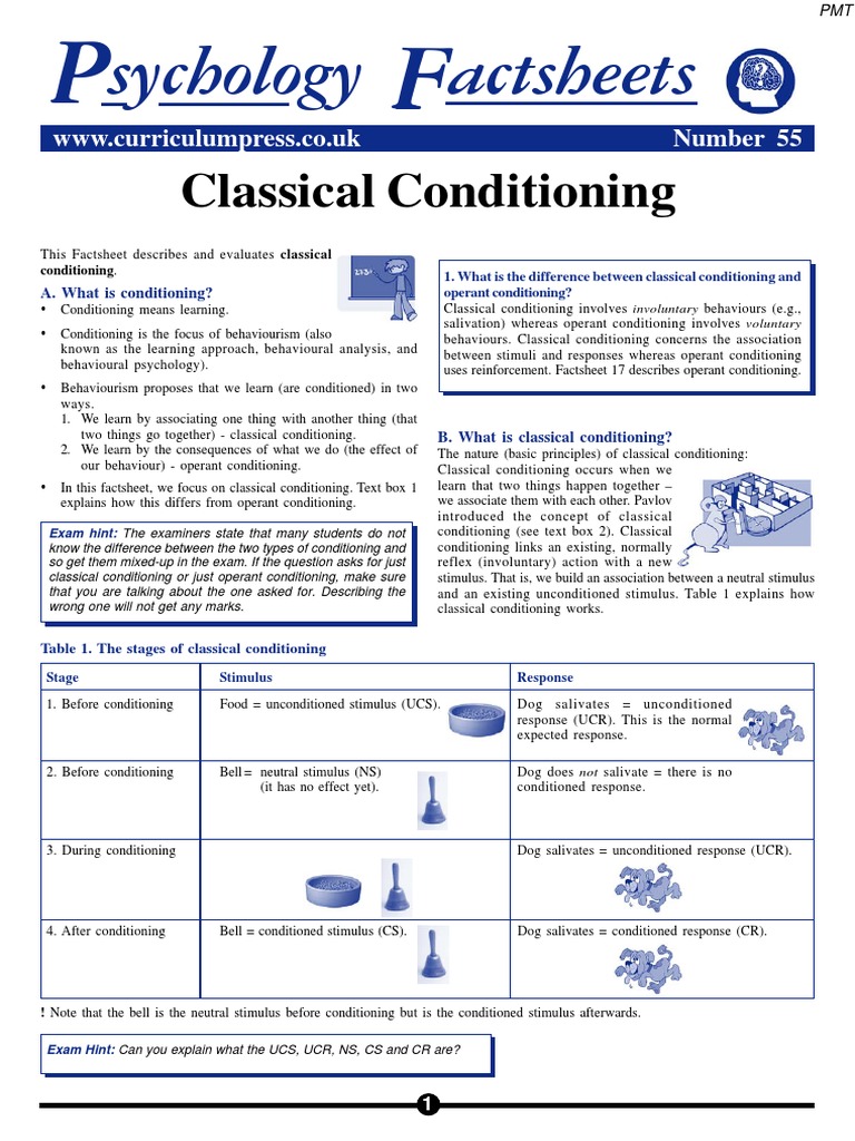 Classical Conditioning | PDF