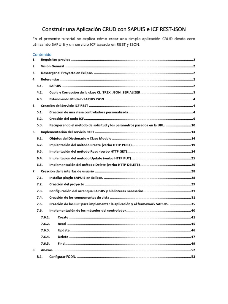 Crud Abap | PDF | Eclipse (software) | Transferencia de estado ...