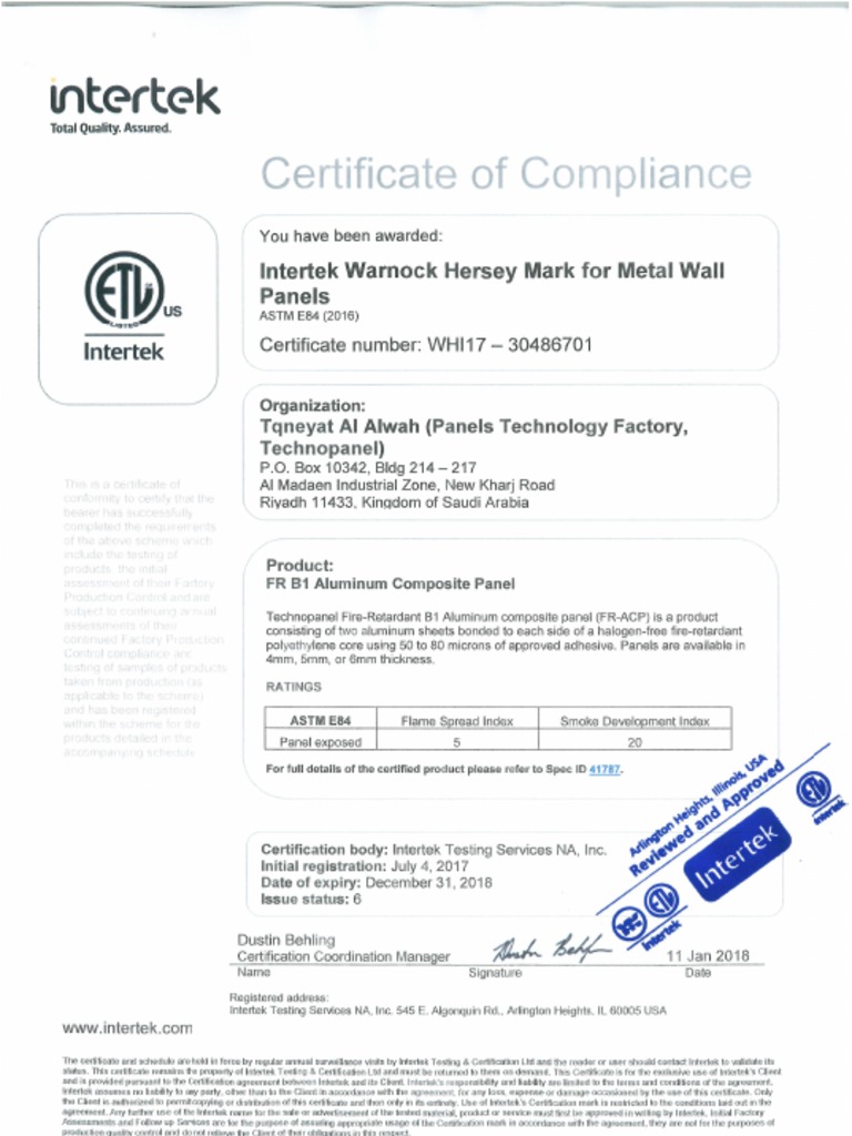 Intertek Coc PDF | PDF