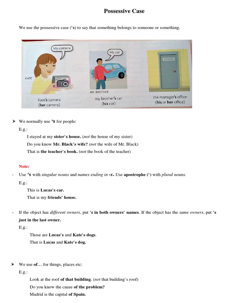 Possessive Case | PDF