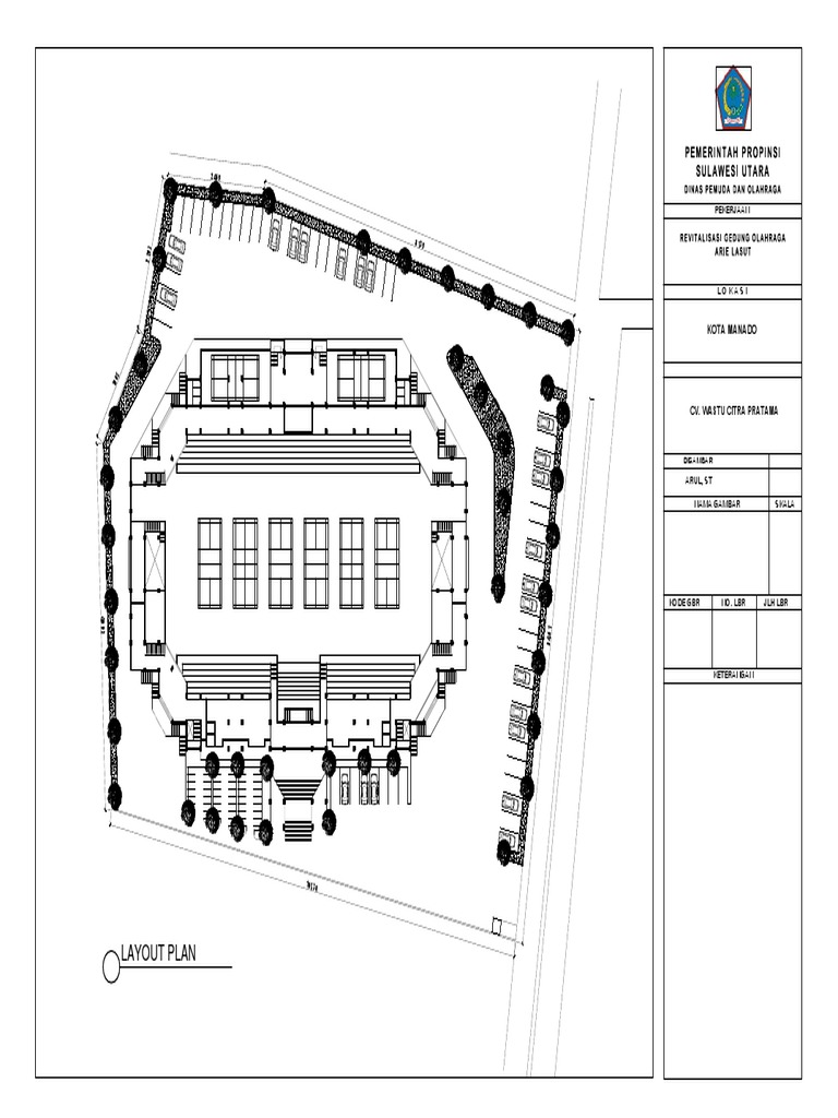 Denah Gedung Olahraga Kota Manado | PDF