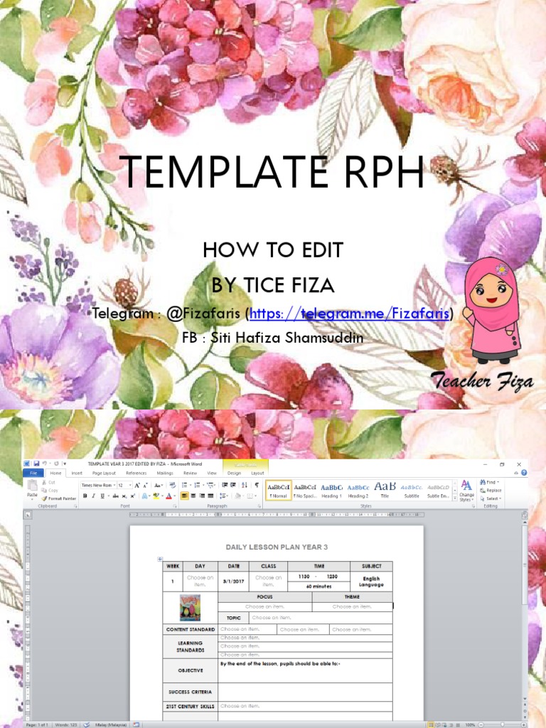 How To Edit Template RPH | PDF | Komputer