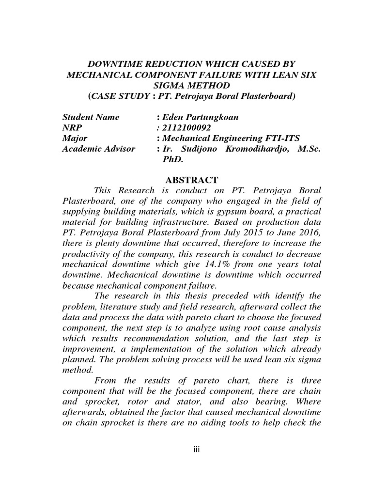 6 2112100092 Abstract - Eng | PDF | Six Sigma | Mechanical Engineering