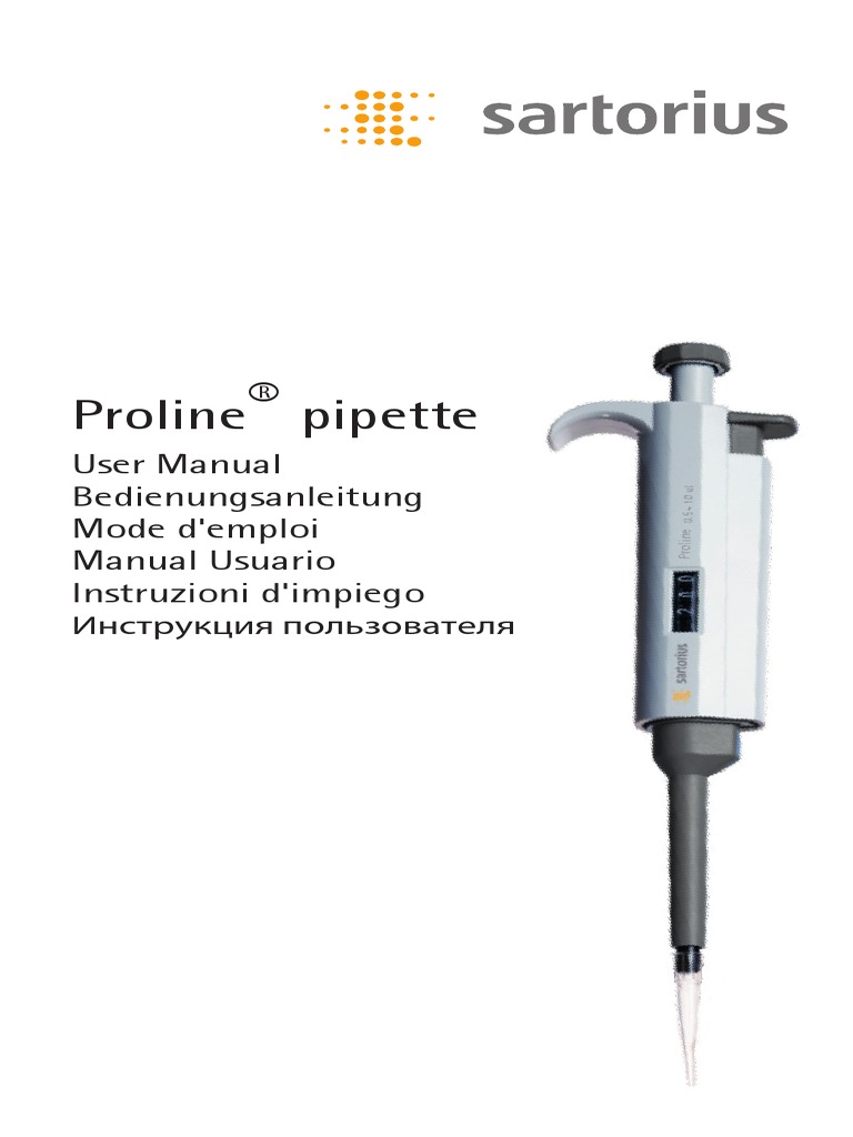 Proline Pipeta | PDF | Líquidos | Calibración