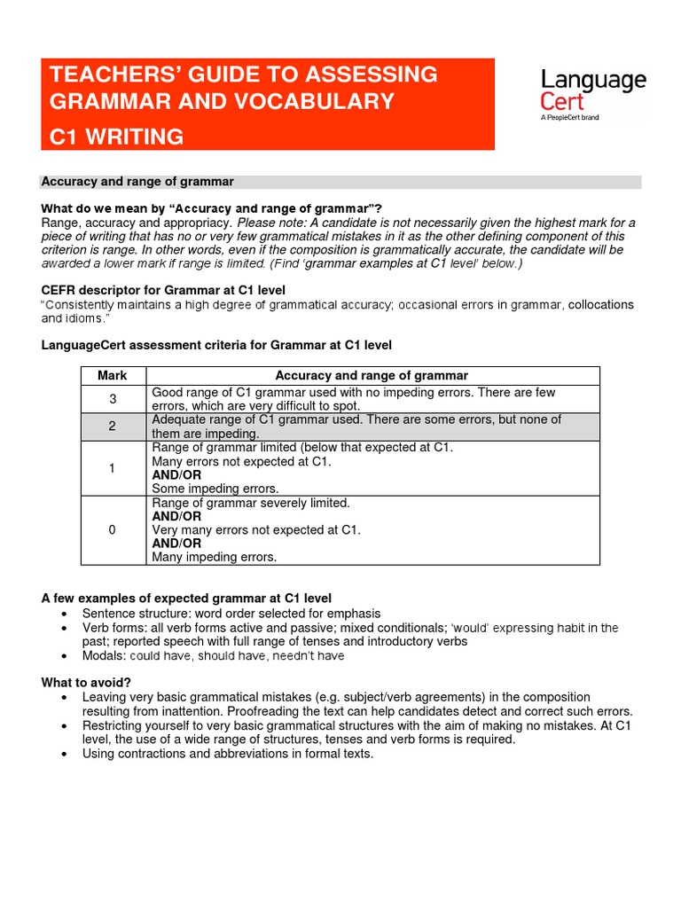 LanguageCert Assessment of Writing C1 Grandvocab | PDF | Vocabulary ...