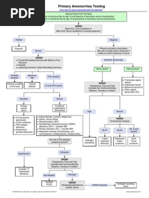 Primary Amenorrhea Algorithm
