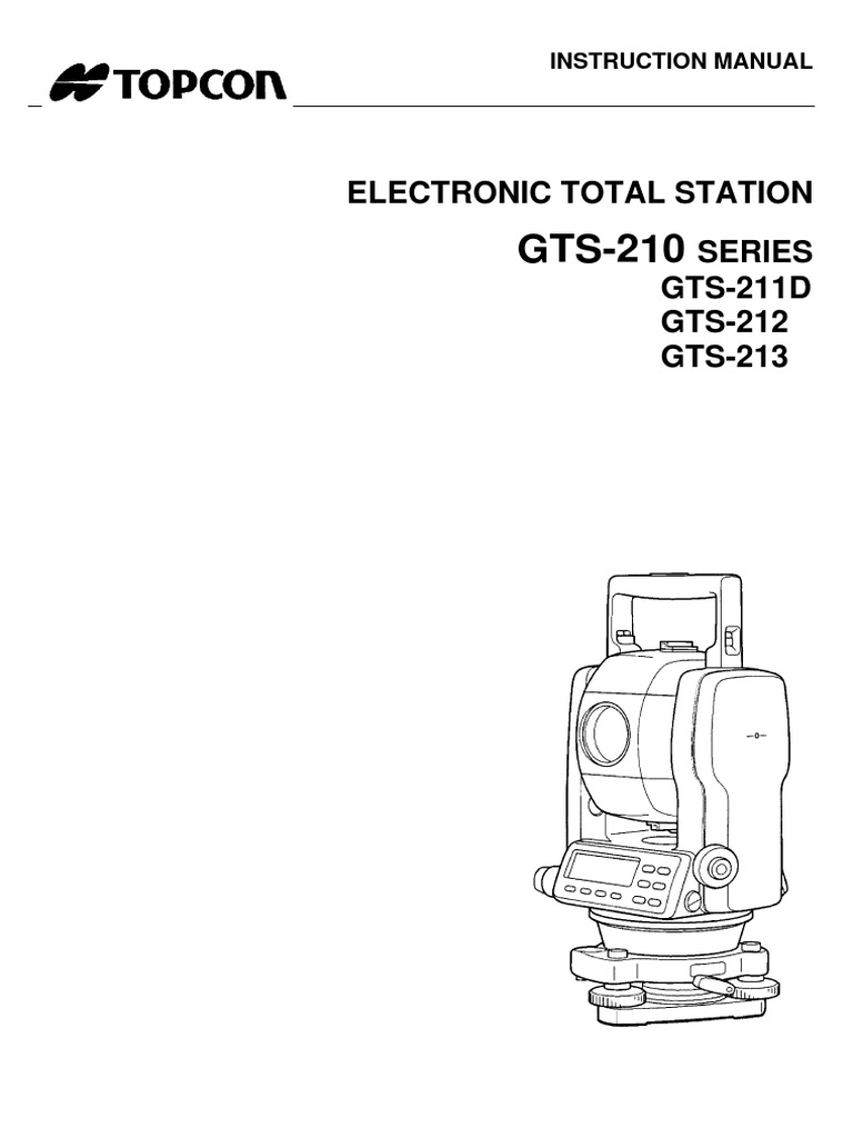 Topcon - GTS 212 PDF | PDF | Tripod (Photography) | Equipment