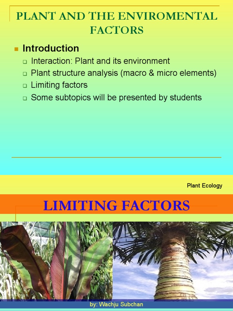 Limiting Factor Ecology