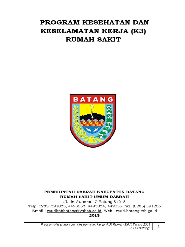 Program Kesehatan Dan Keselamatan Kerja (K3) Rumah Sakit | PDF