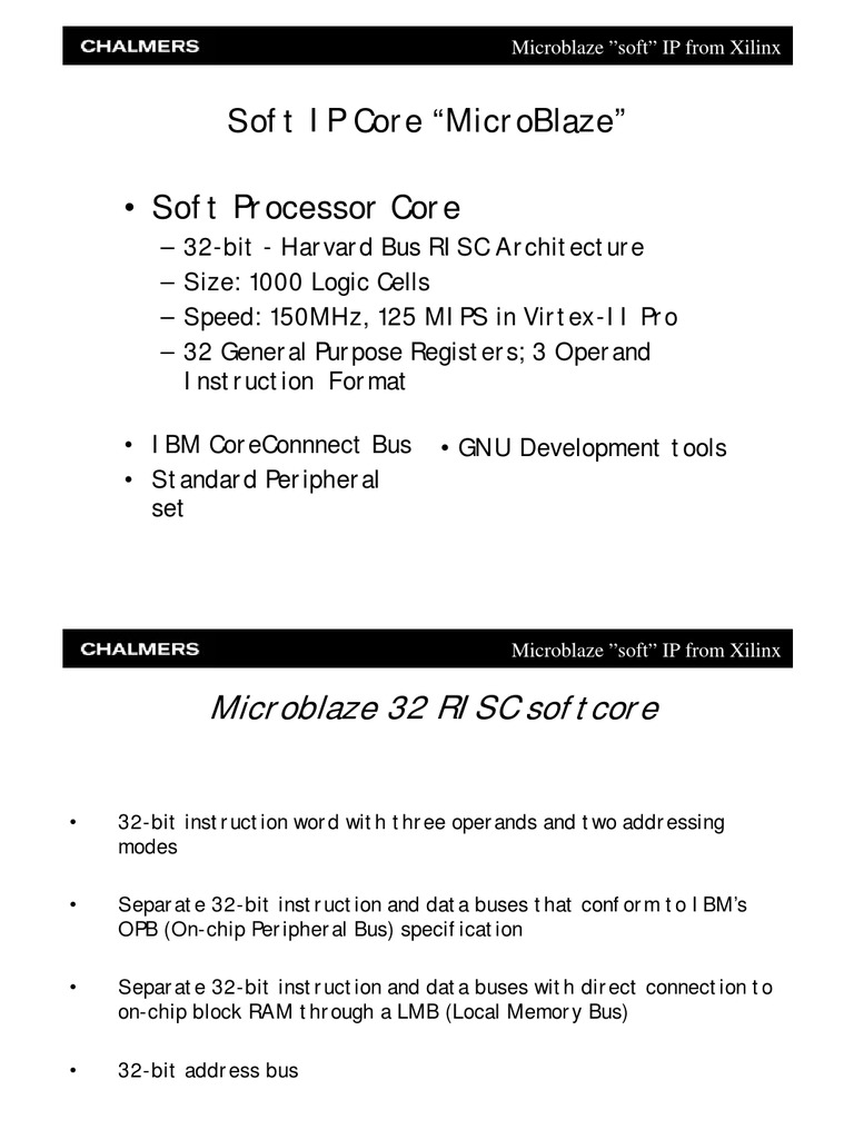 Soft Ip Core "Microblaze" - Soft Processor Core | PDF | Cpu Cache | System On A Chip