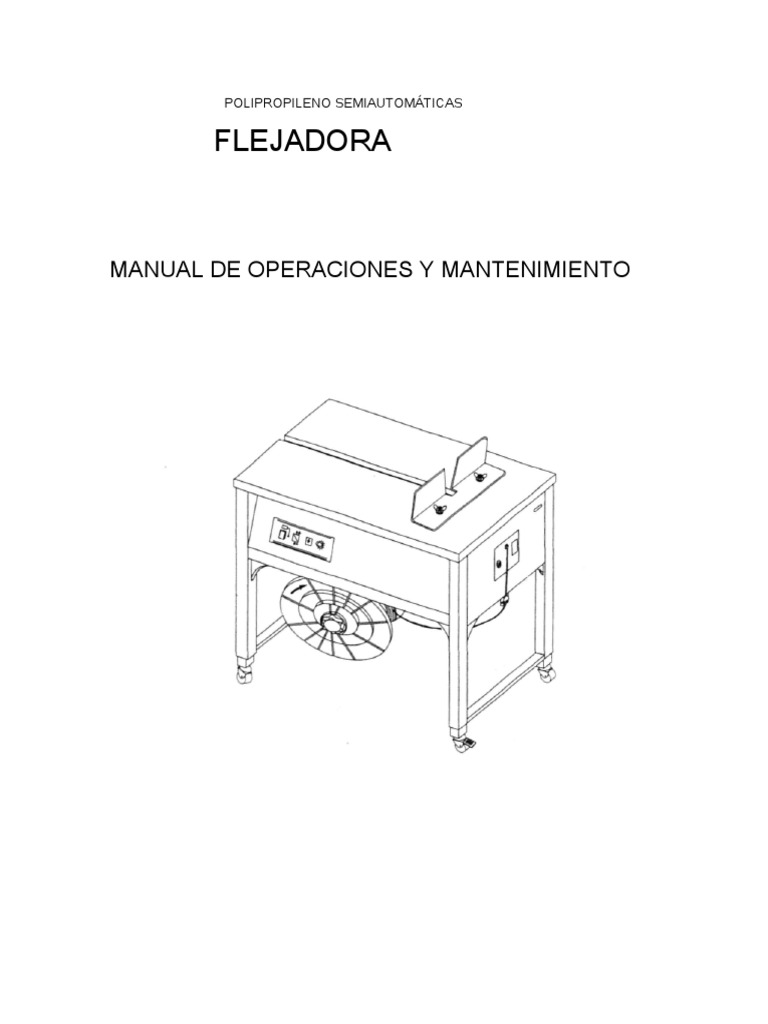 Manual de Flejadora Semiautomática | PDF | Tornillo | Embrague