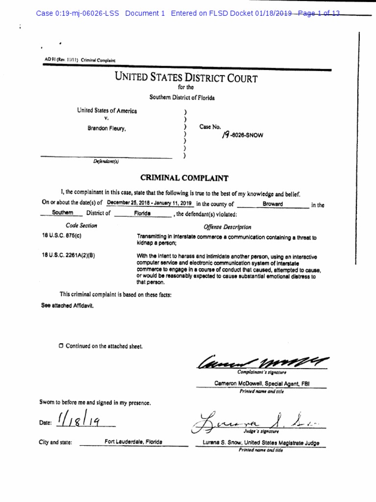 Brandon Fleury | PDF | Justice | Crime & Violence