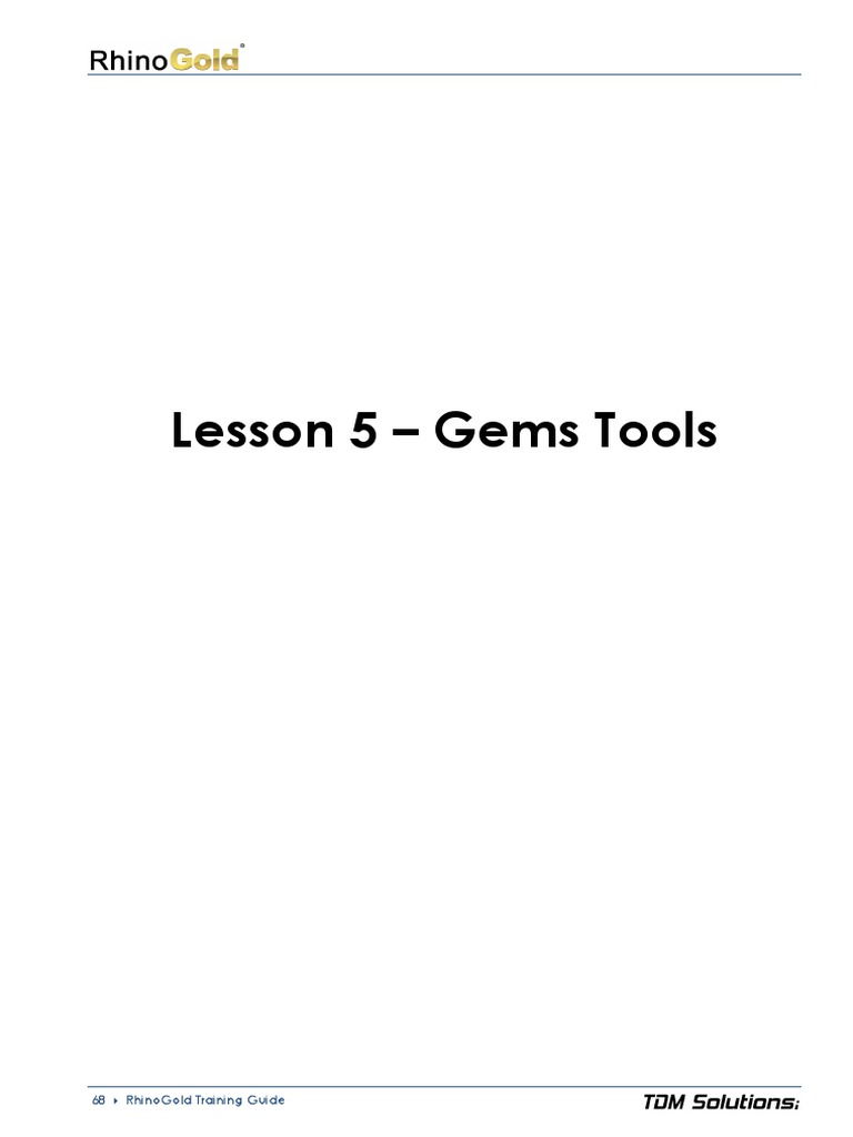 Lesson 5 - Gems Tools: 68 Rhinogold Training Guide | PDF | Curve ...
