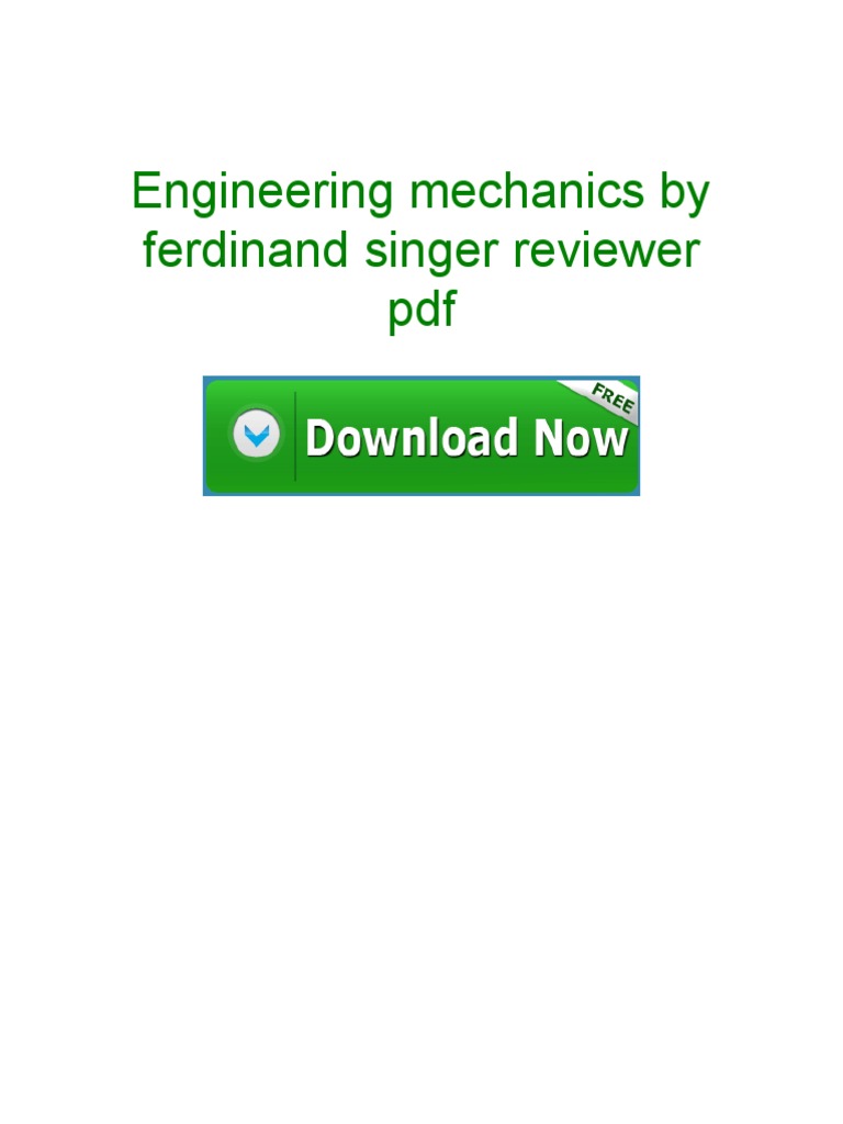 Engineering Mechanics by Ferdinand Singer Reviewer PDF | PDF ...