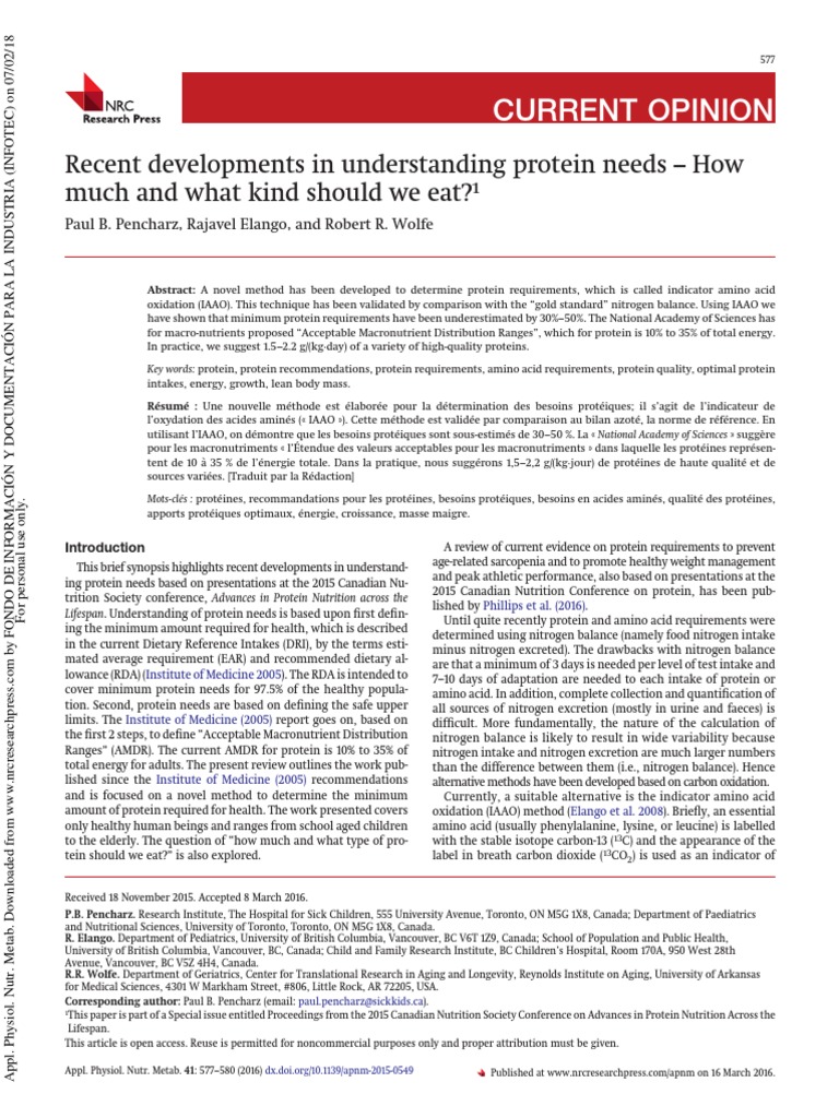 Proteinas Paper | PDF | Proteins | Nutrition