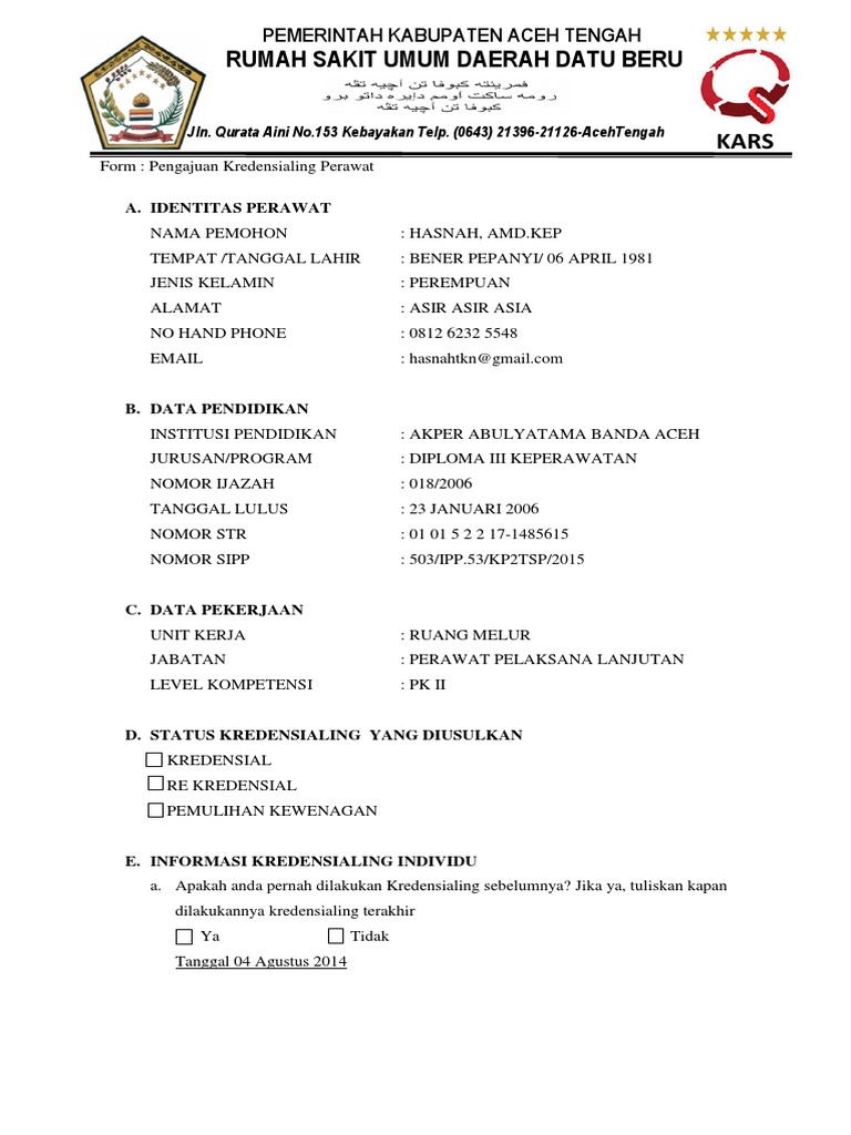 Form SKK Hasnah PK II | PDF