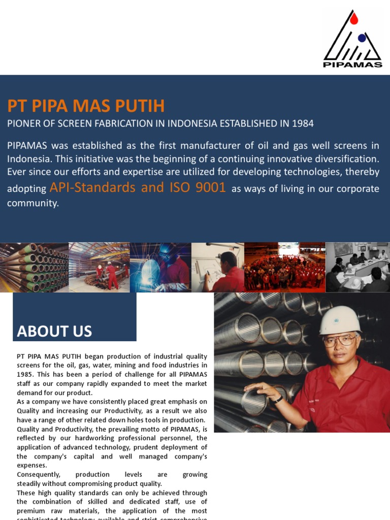 PT Pipa Mas Putih | PDF | Casing (Borehole) | Pipe (Fluid Conveyance)