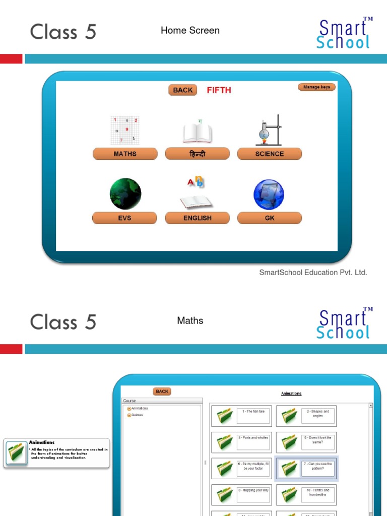 Class 5: Home Screen | PDF | Visualization (Graphics) | Curriculum