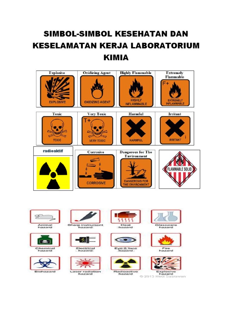 Simbol Keselamatan Laboratorium IPA | PDF | Sains & Matematika ...